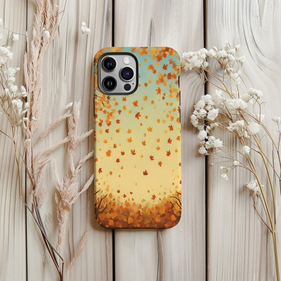 Autumn Leaves Phone Case Fall Vibes Aesthetic with iPhone 17 to 11 Pro ...