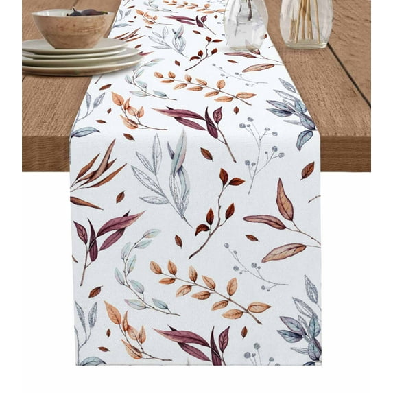 Autumn Leaves Plant Table Runners Dresser Scarf Table r Wedding Dining ...