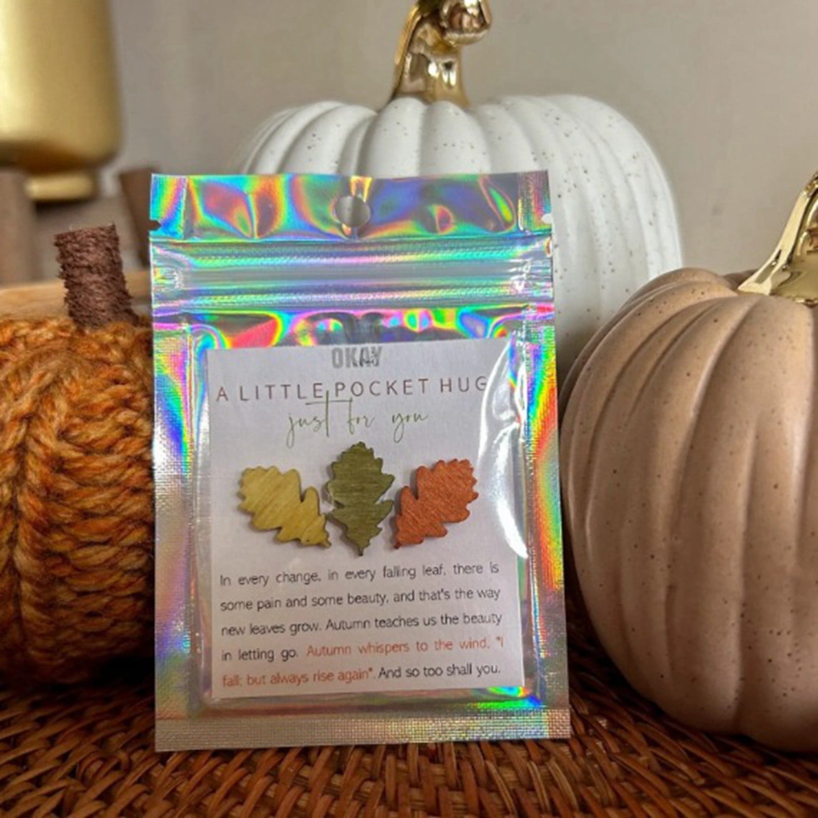Autumn Leaves | Pocket Hug Keepsake Keepsake Card Decorated With Autumn ...
