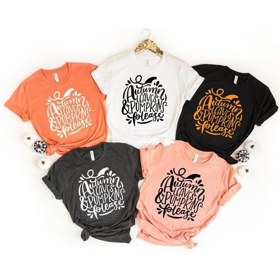 Autumn Leaves Pumpkin Please, Thankful Fall, Fall Family Shirts ...