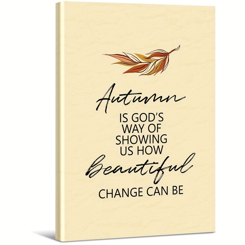 Autumn Leaves Represent Change Beautifully. Large Wooden Framed Wall ...
