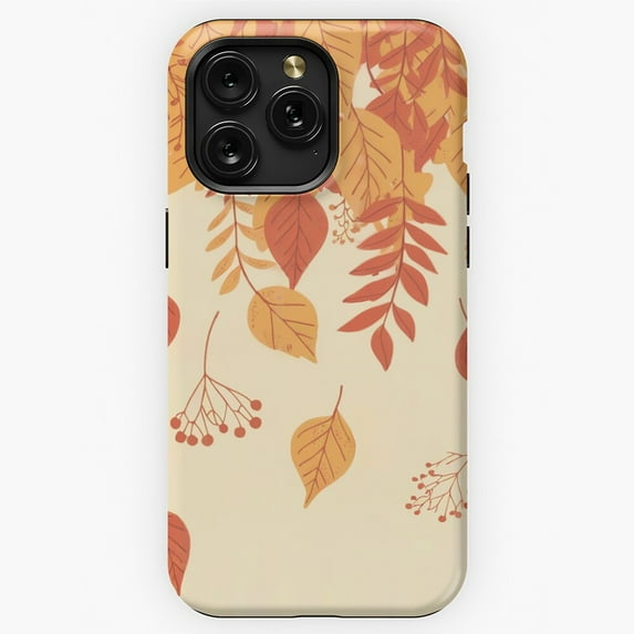 Autumn Leaves Seamless Fall Pattern iPhone Case 17 11 12 13 14 15 16 ...