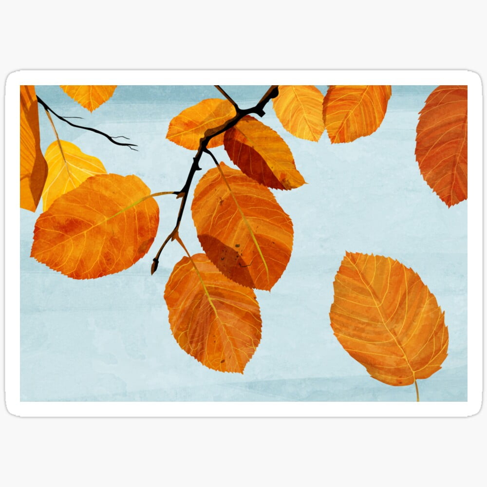 Autumn Leaves Sticker Phone Decal Water Bottle Stickers Car Decals ...