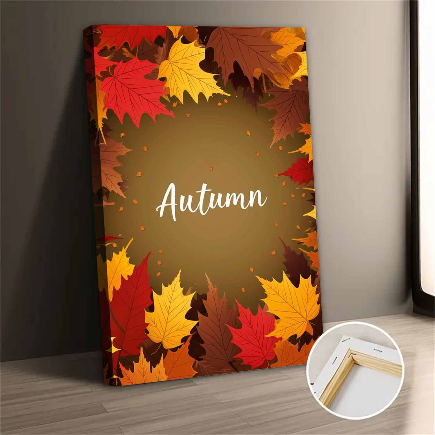 Autumn Leaves Wall Art Canvas Print For Bedroom Living Room Decor ...