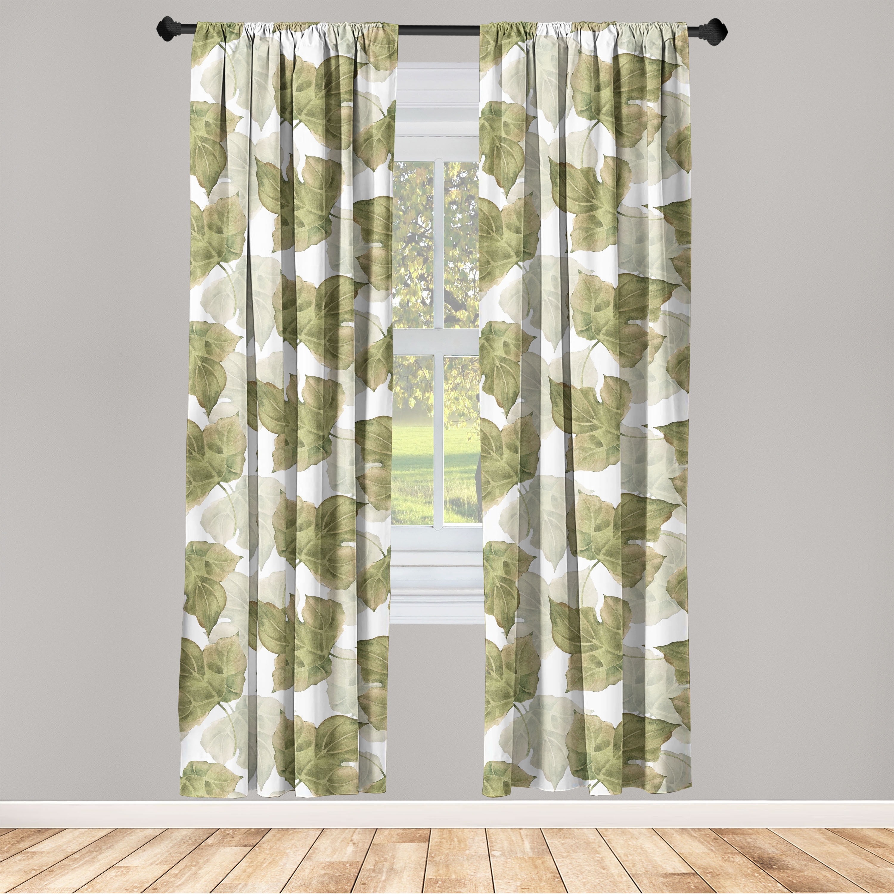 Autumn Leaves Window Curtains, Botany Inspirations Romantic Vibes Leafy ...