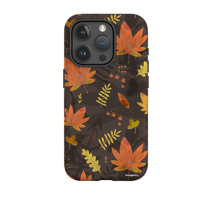 Autumn Leaves Yellow Illustration Phone Case Compatible with iPhone 11 to 16 Pro Max - Walmart.com