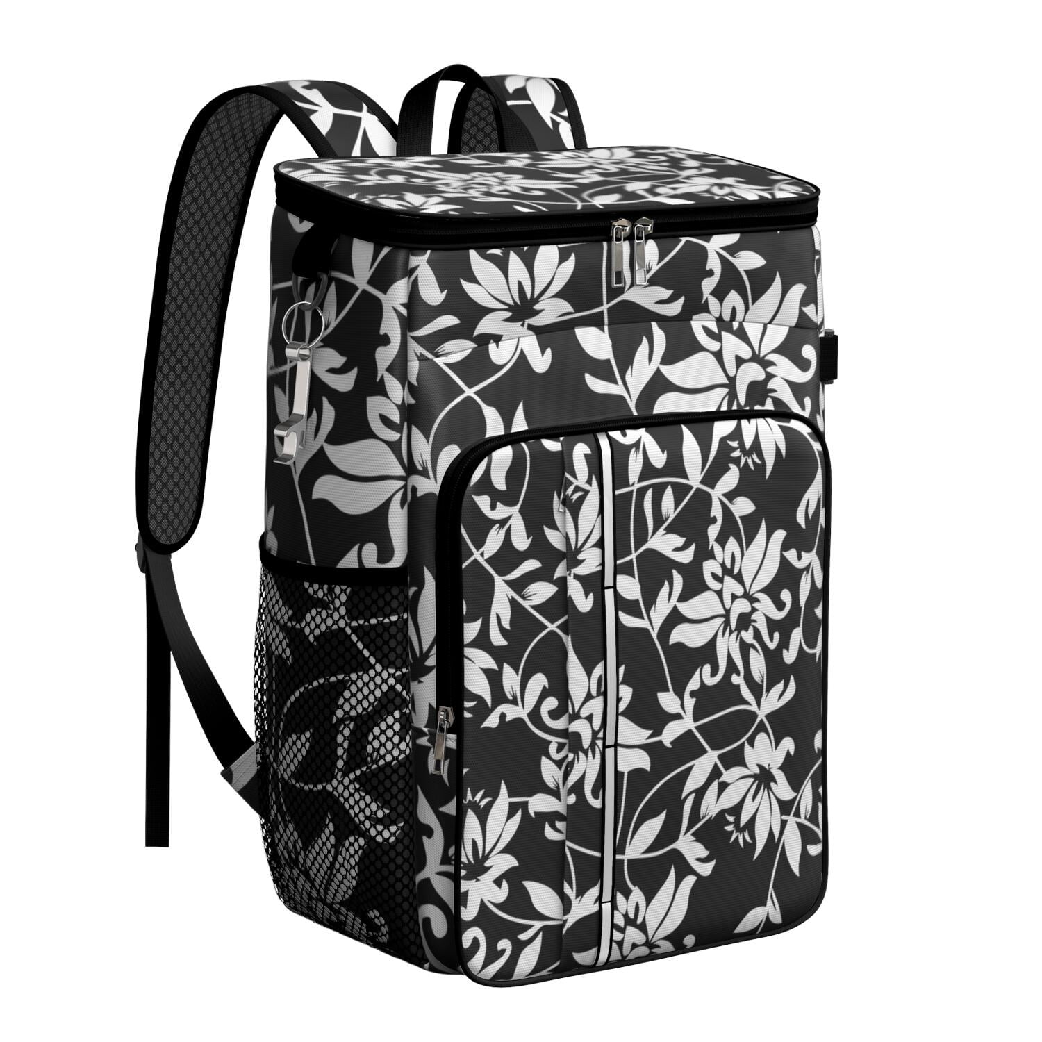 Autumn Leaves and Bloom Pattern Backpack Cooler, Waterproof Floral ...