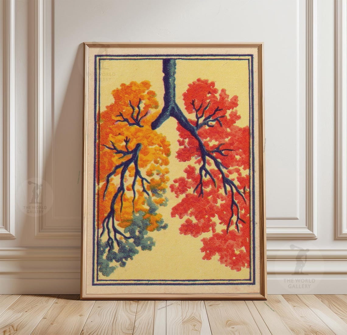 Autumn Lungs Tree Botanical Anatomy Wall Art Nature Wall Decor Art ...