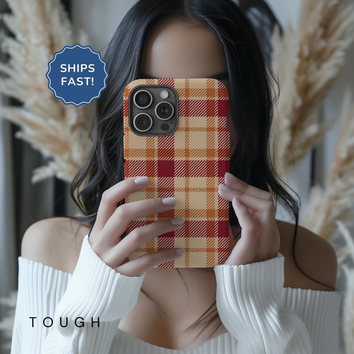 Autumn MagSafe Phone Case with a cozy Plaid Design for all iPhone 17 ...