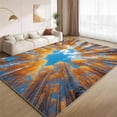 Autumn Maple Forest Area Rugs, Yellow Tree Carpet, Washable Non Slip ...