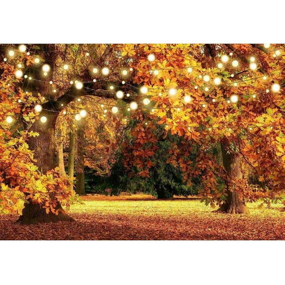 Autumn Maple Forest Scene Photography Backdrop Yellow Leaves Fall ...