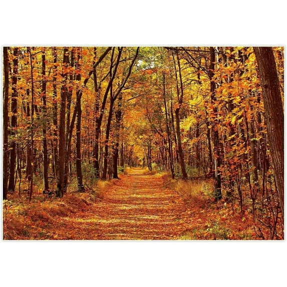 Autumn Maple Forest Scene Photography Backdrop Yellow Leaves Fall ...