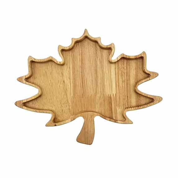 Autumn Maple Leaf Wooden Serving Tray For Snacks Nuts Desserts Fall ...
