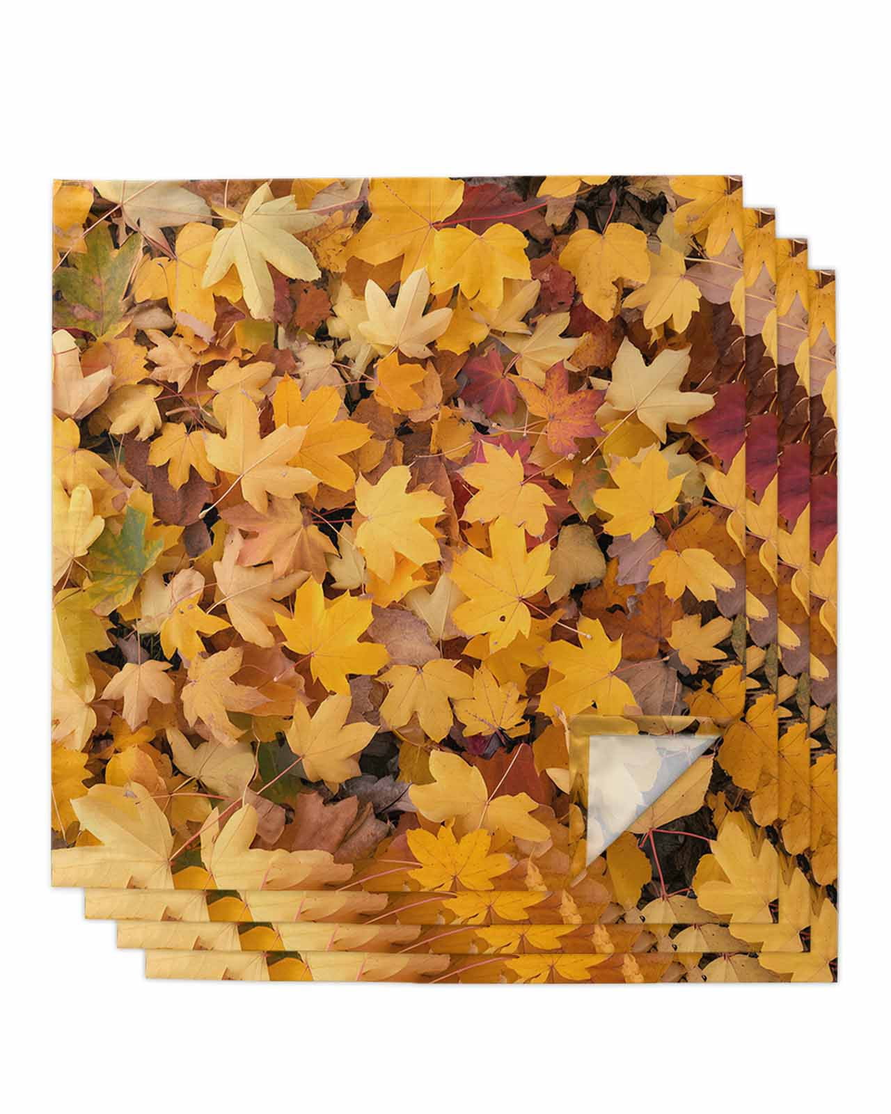 Autumn Maple Leaves Cloth Napkins Set of 4 Reusable Dinner Napkins ...