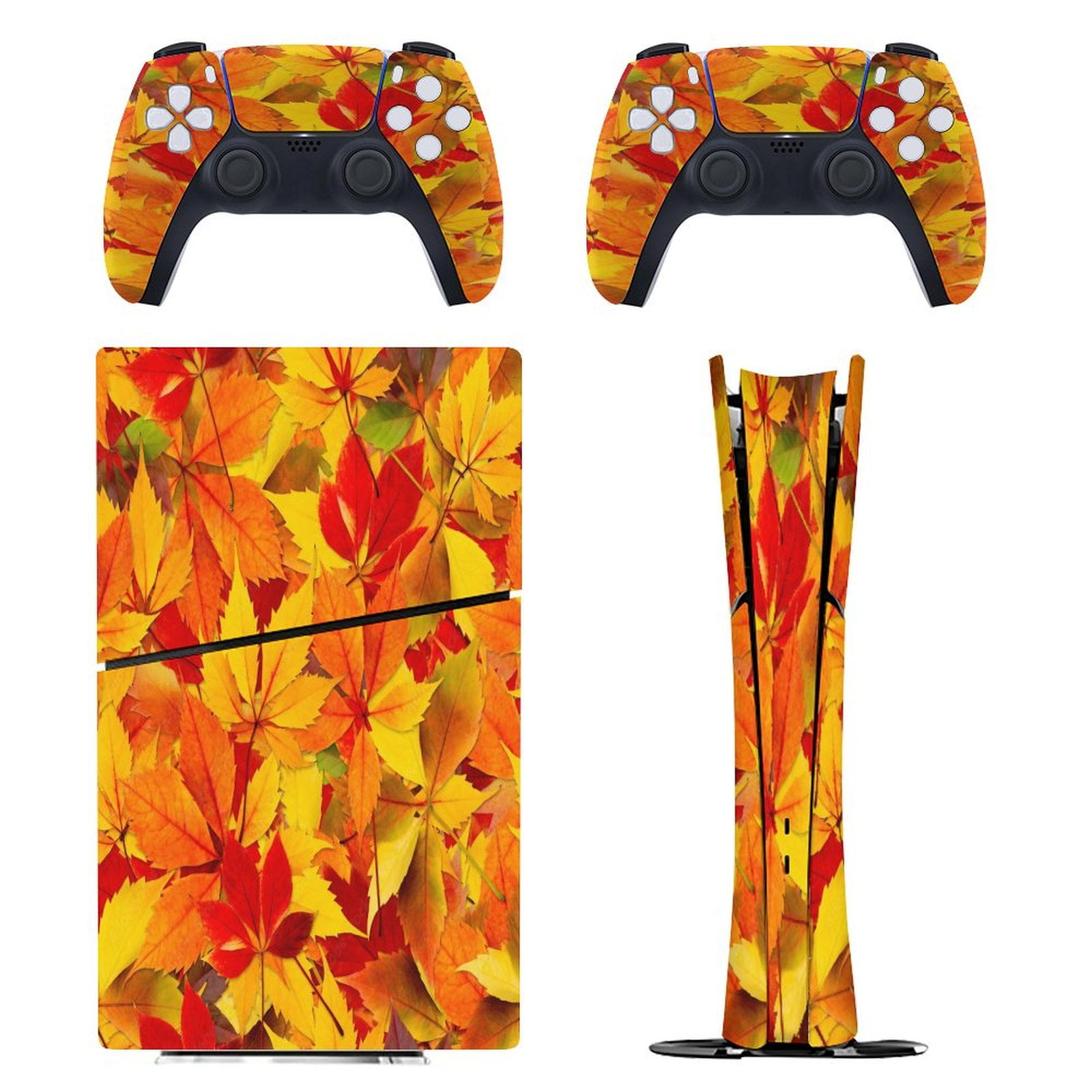 Autumn Maple Leaves PS5/PS5 Pro/PS5 Slim Digital Disc Skin Sticker For Console And Controller ...