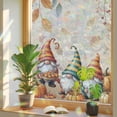 Autumn Maple Leaves Thanksgiving Pumpkin Window Privacy Film, Rainbow ...