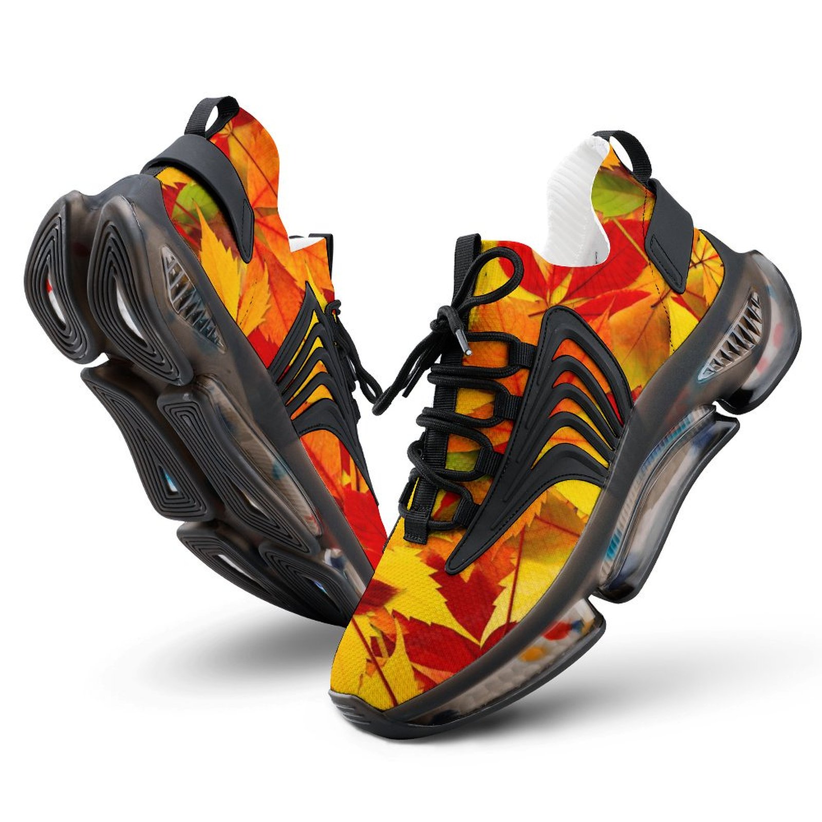 Autumn Maple Leaves Walking Shoes for Men Woman Lightweight Tennis ...