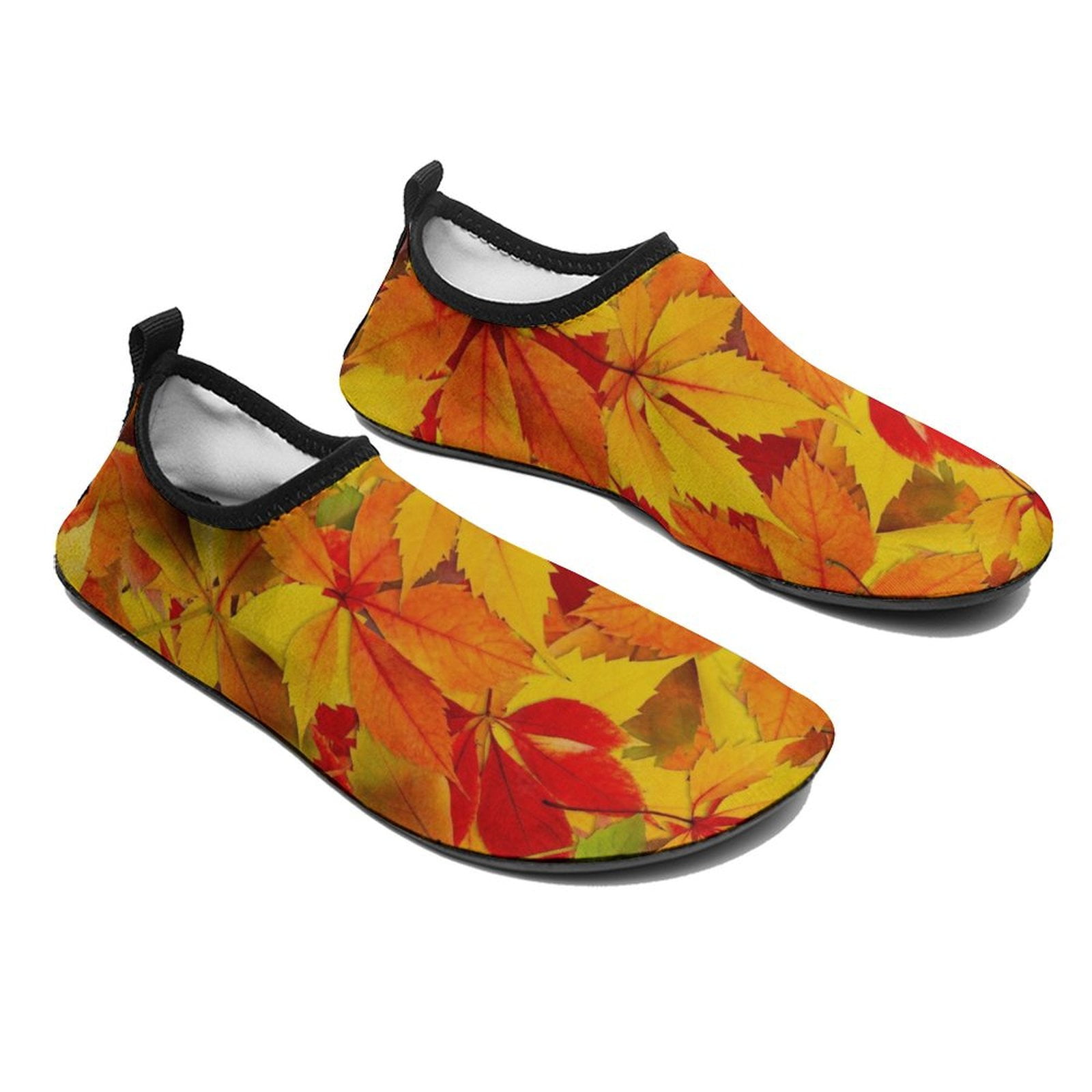 Autumn Maple Leaves Water Shoes Beach Slip-on Shoes for Men Women Swim ...