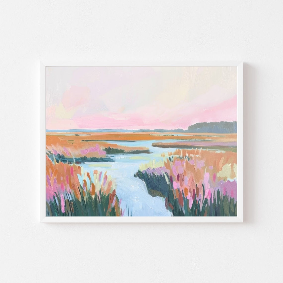 Autumn Marsh Sunset Landscape Painting Carolina Lowcountry Coastal ...