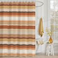 Autumn Medieval Gradient Stripes Shower Curtain Set, Waterproof Shower ...