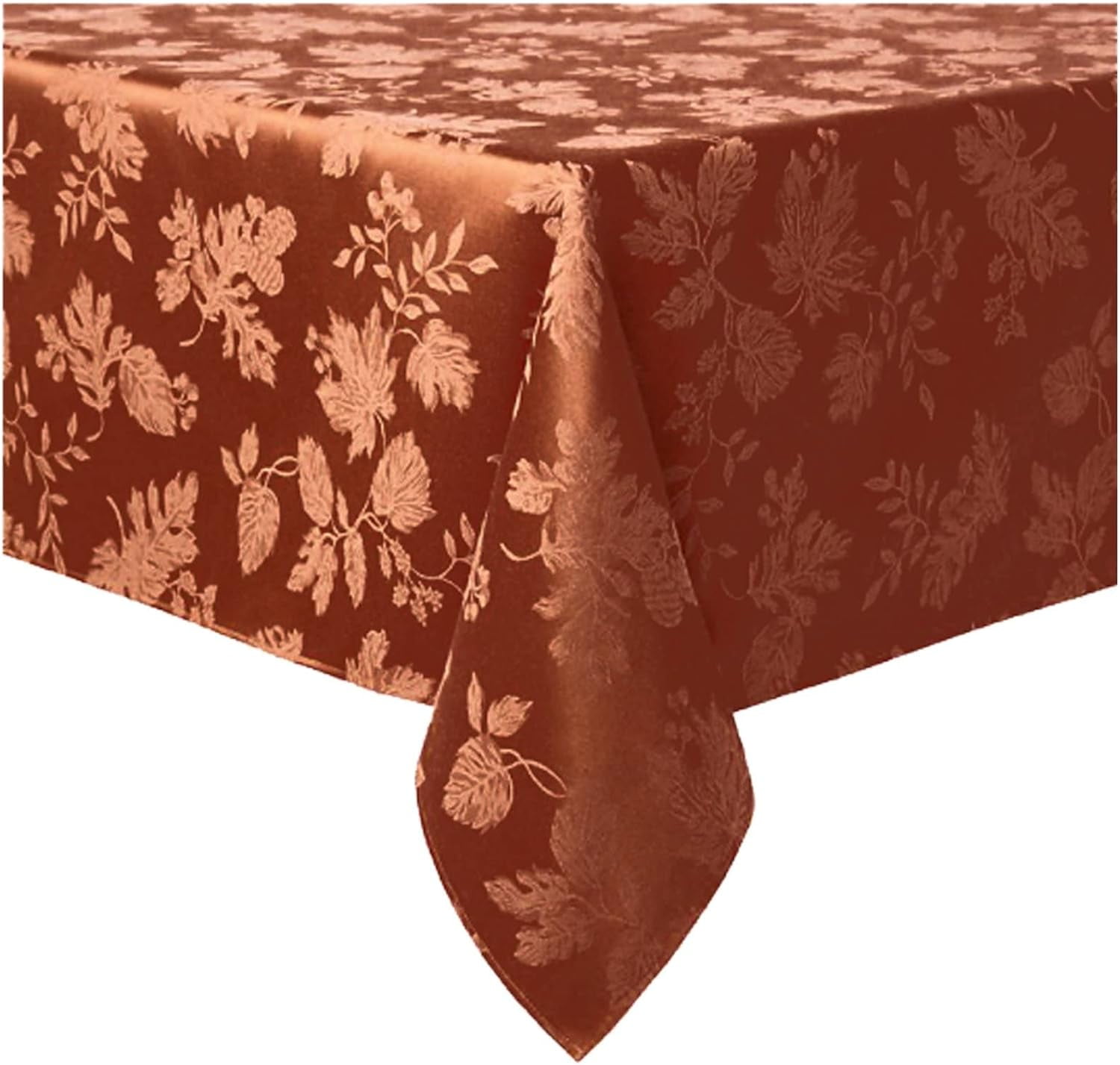 Autumn Medley Reversible Leaves, Pinecones Berries Damask Fabric ...