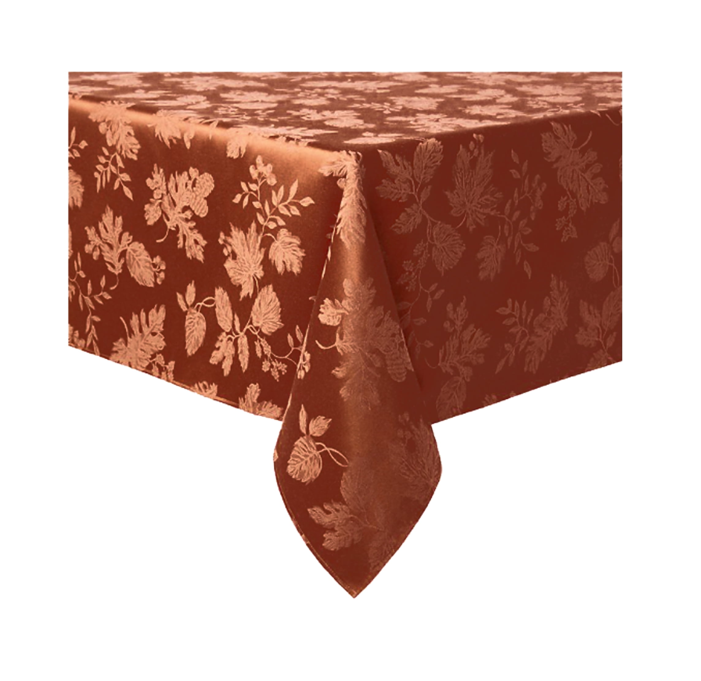 Town & Country Autumn Medley Rust Spice Fall Leaf Damask Tablecloth ...