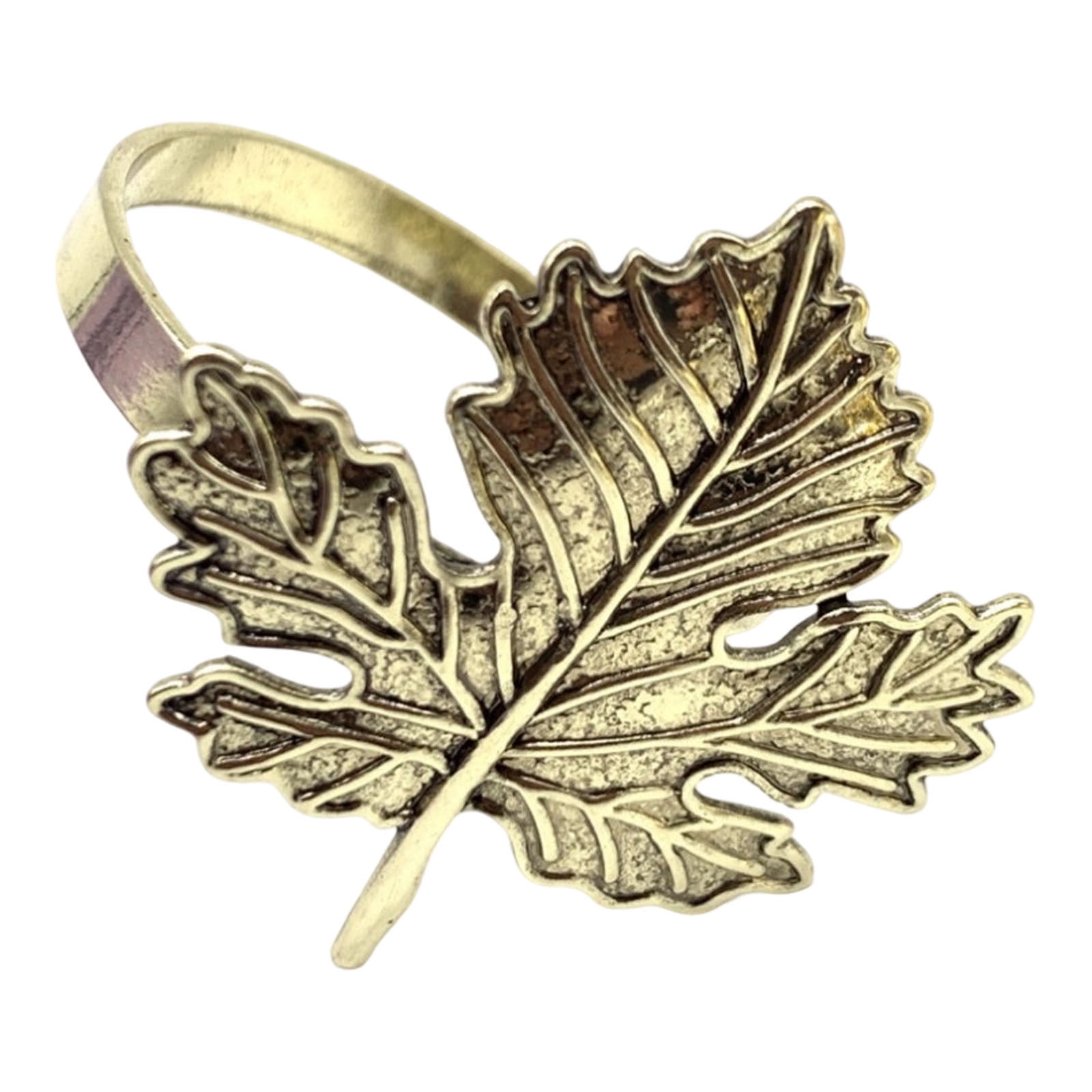 Autumn Metal Maple Leaf Napkin Ring Holder Buckle for Thanksgiving ...