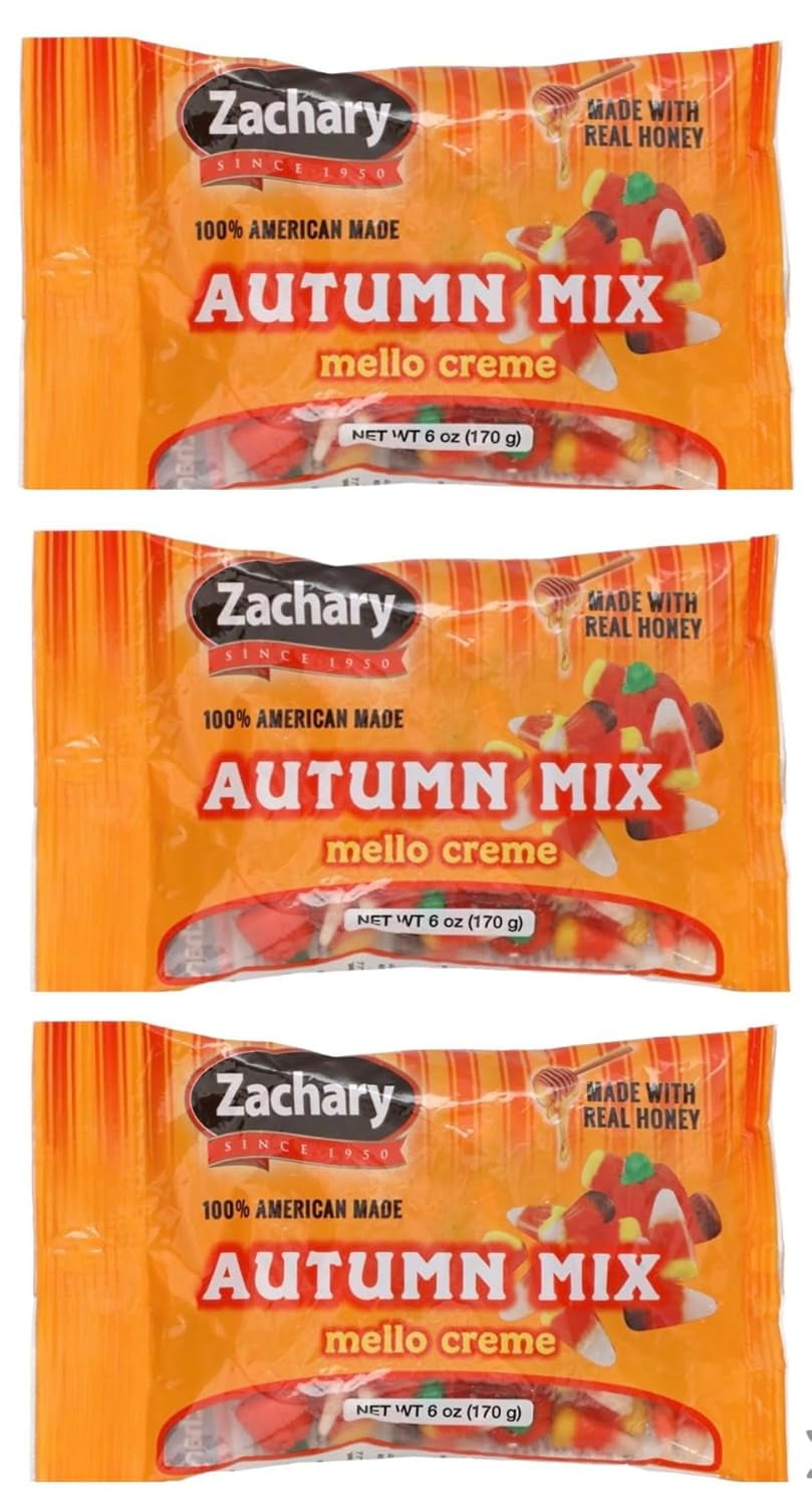 Autumn Mix Candy Corn Candy Pumpkin 3 Pack 6 oz Each Fall Mellowcreme ...
