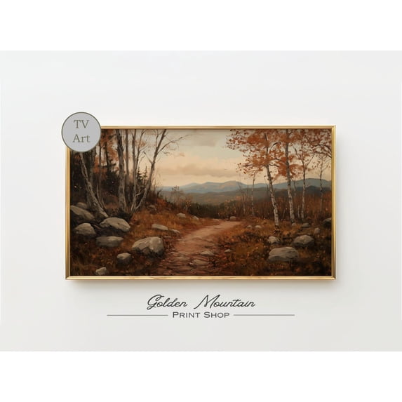 Autumn Mountain Trail, Golden Mountain Landscape, Rustic Fall Nature ...