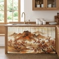 Autumn Mountains Cabinet Curtains 32" W x 55" L, Orange Valley River ...