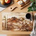 Autumn Mountains Placemats Set of 6, Orange Valley River Rustic ...