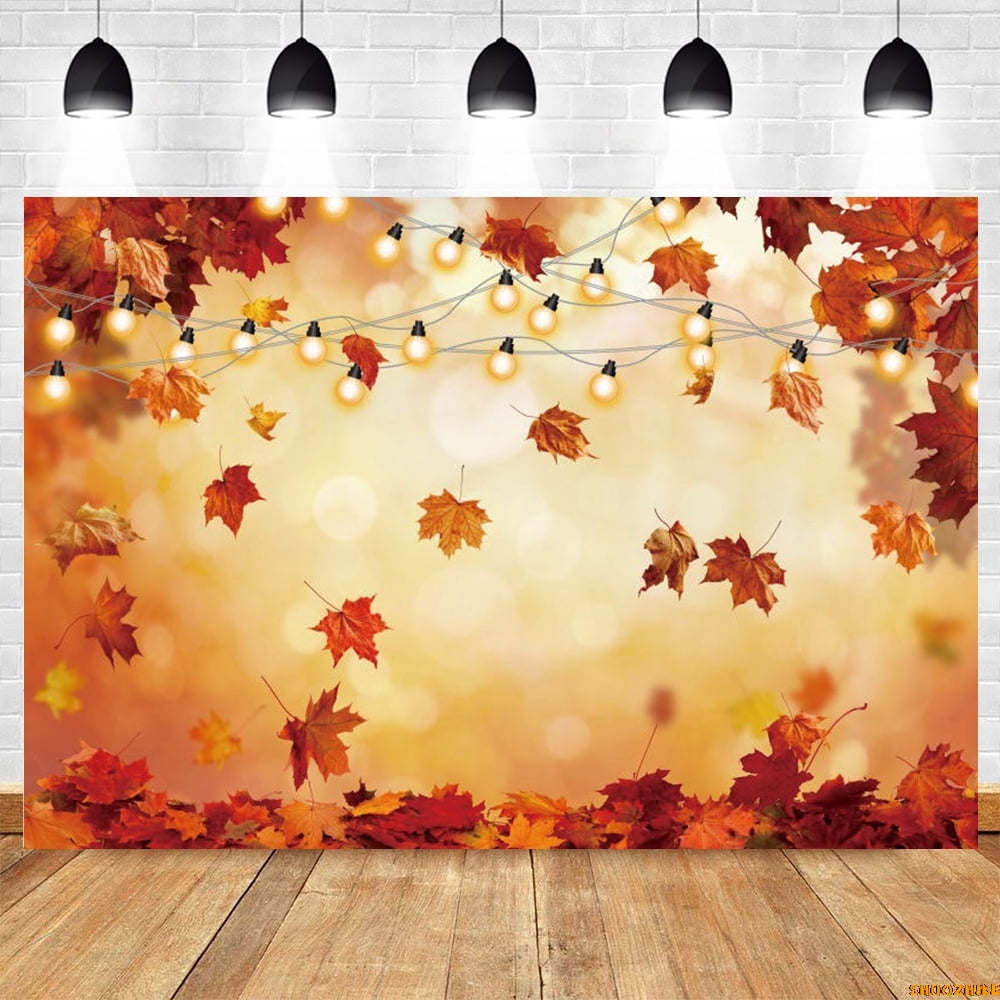 Autumn Nature Scery Farm Warehouse Haystack Backdrop Fall Leaves ...