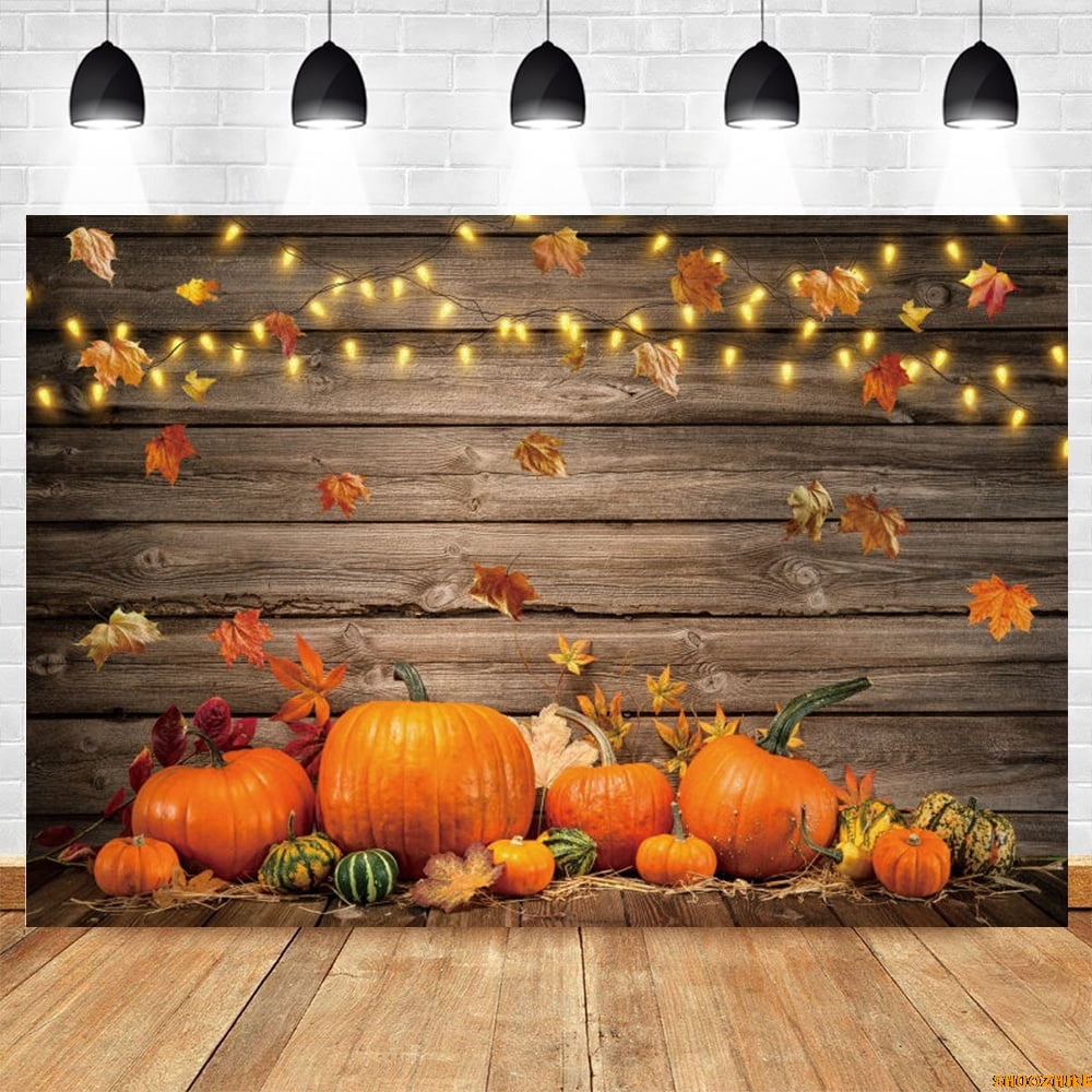 Autumn Nature Scery Farm Warehouse Haystack Backdrop Fall Leaves ...