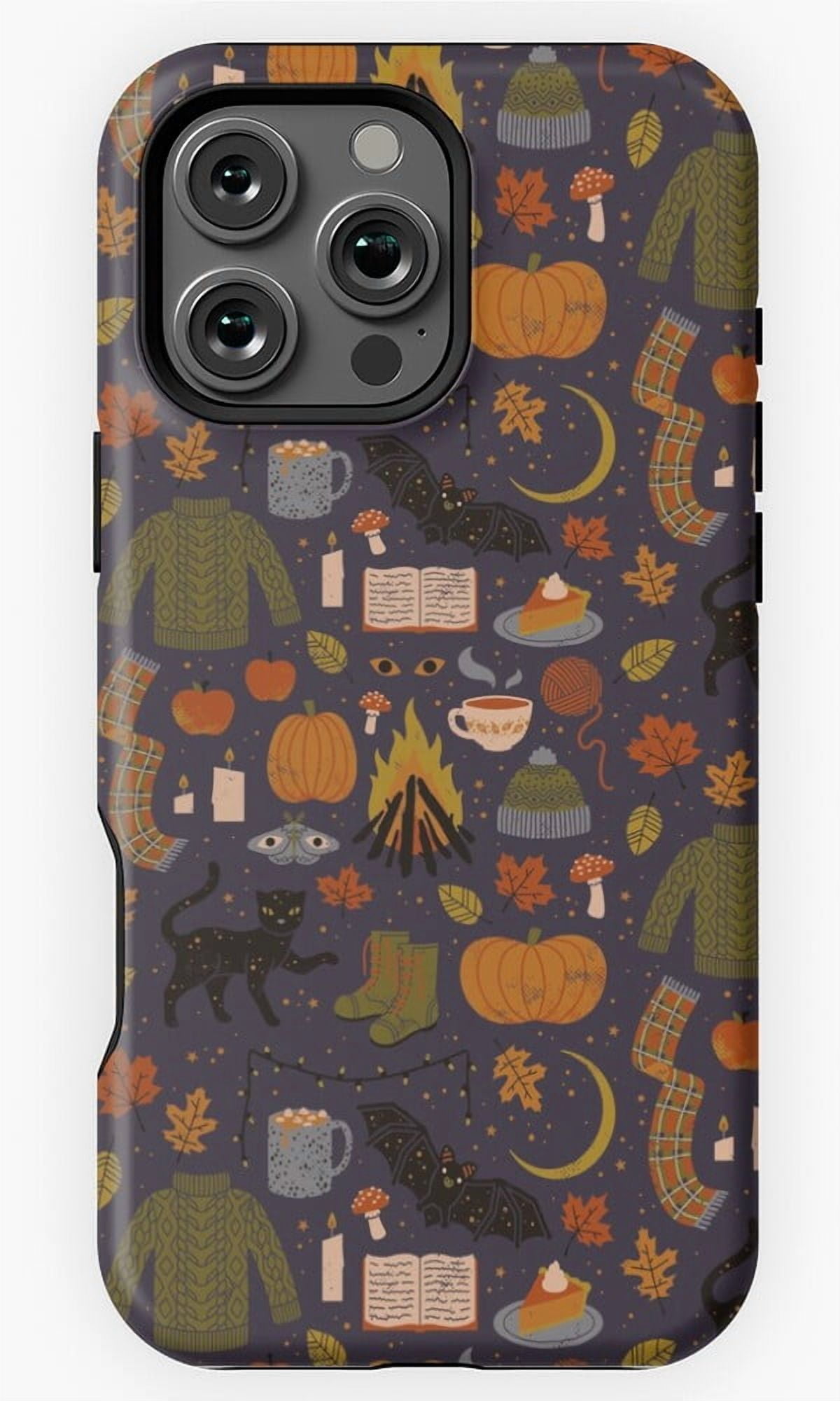 Autumn Nights Dark Forest Landscape Art Phone Case for iPhone 16 15 14 ...