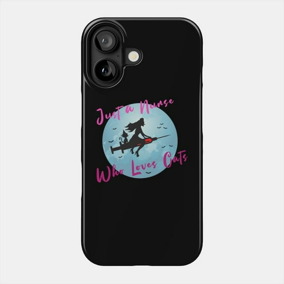Autumn Nurse Flying with a Syringe and a Cat Case for iPhone 11, 12, 13 ...