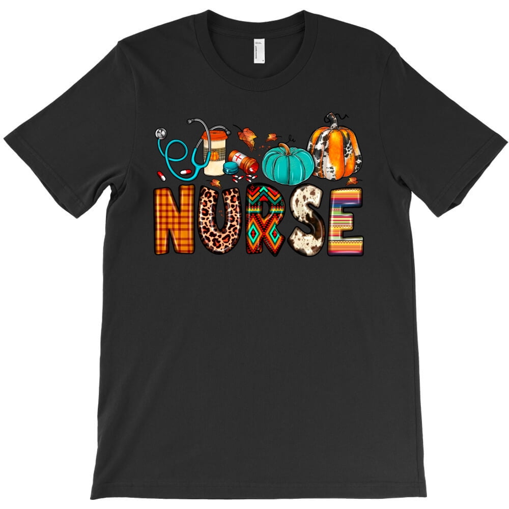 Autumn Nurse Themed Graphic Design for Fall Season Healthcare Workers ...