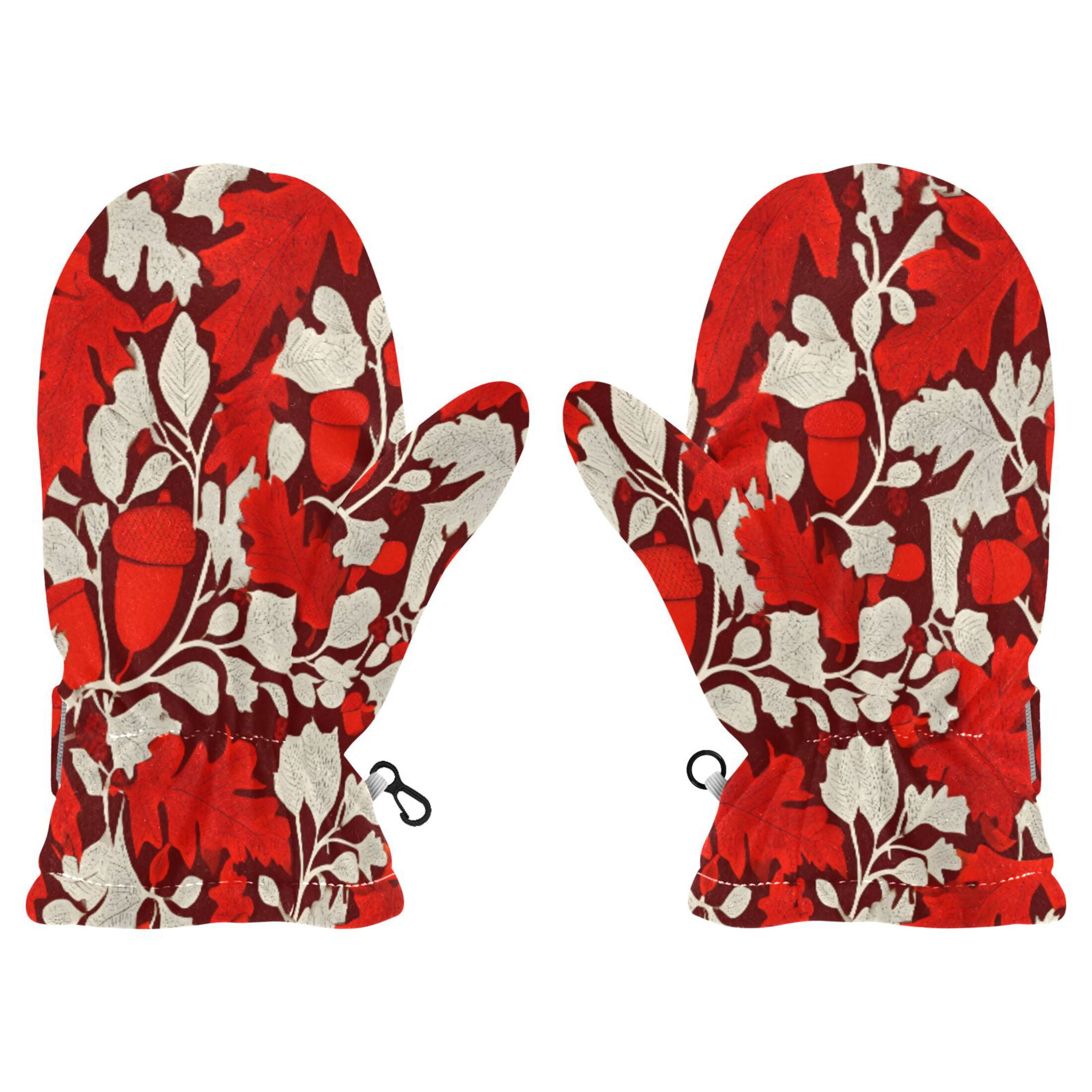 Autumn Nuts Witch Cauldron Pattern Cold Weather Mittens Cozy Gloves ...