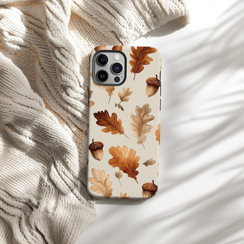 Autumn Oak Leaf Acorn Botanical Nature Phone Case Compatible with ...