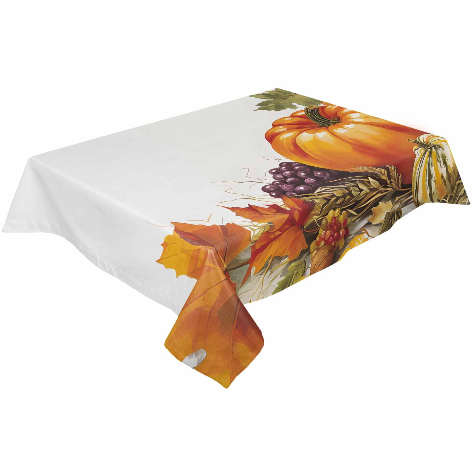 Autumn Orange Pumpkin Rectangle Tablecloths 60x90,Fall Grape Fruit ...