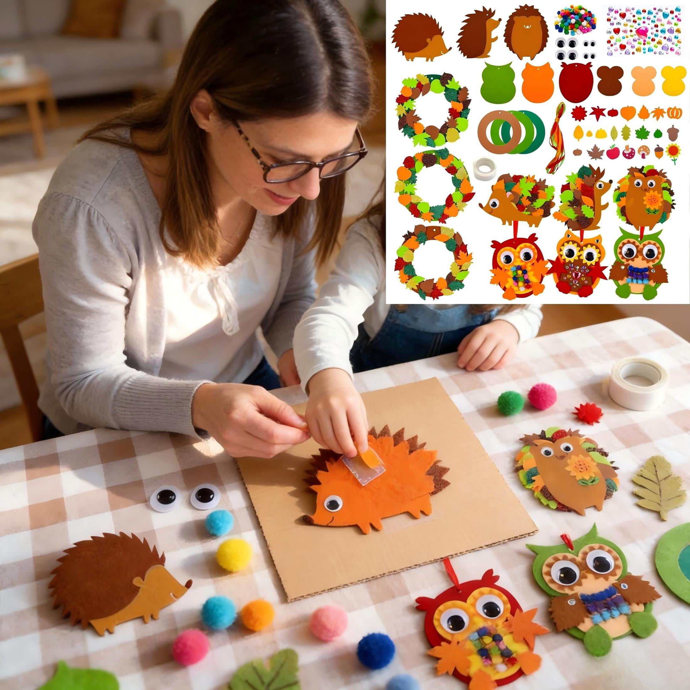 Autumn Owl Craft Set for Children – 9 Piece DIY Arts and Crafts ...