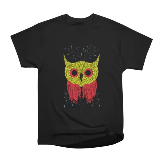 Autumn Owl Tree T-Shirt Tee Gift For Him Merch For Her Apparel For ...