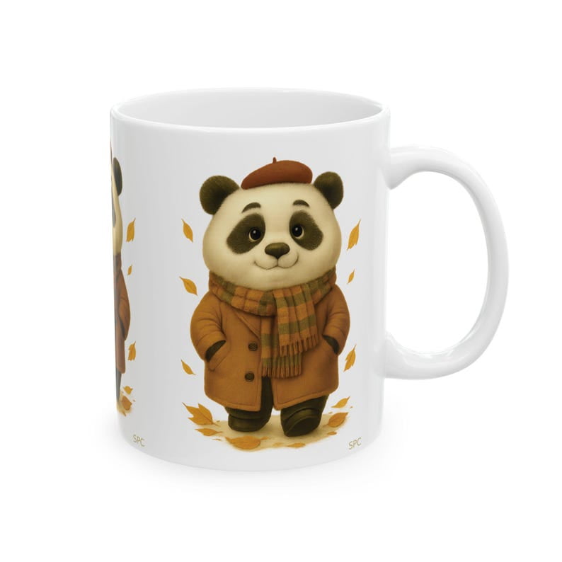 Autumn Panda Ceramic Mug Cozy Fall Coffee Cup - Walmart.com