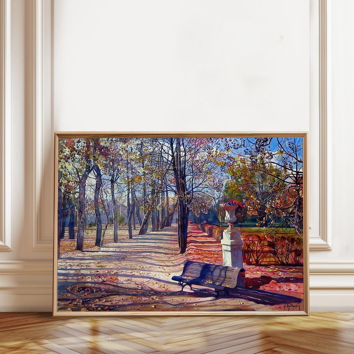 Autumn Park by Isaac Brodsky Fall Landscape Artwork, Unframed Paper ...