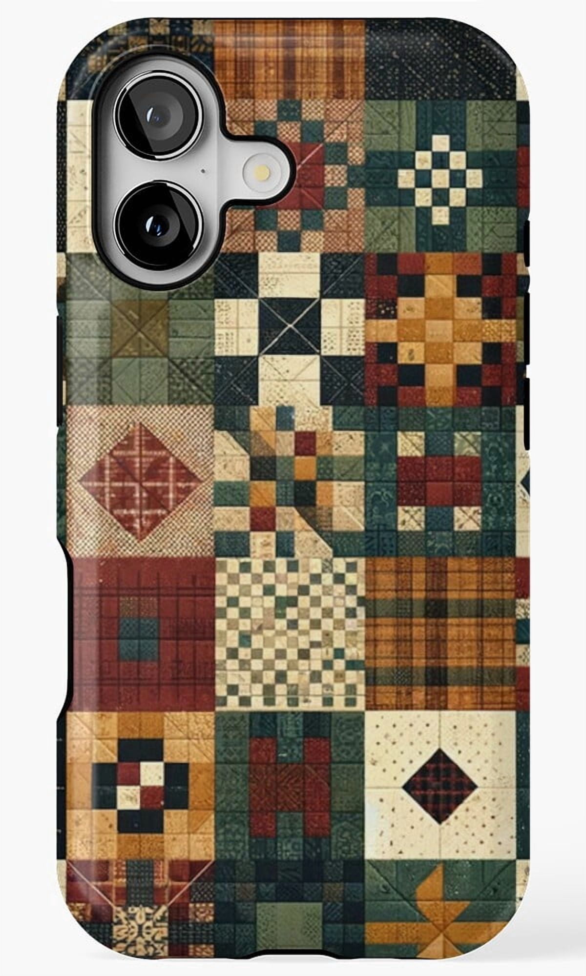 Autumn Patchwork Fall Quilt Design Phone Case for iPhone 17 16 15 14 13 ...