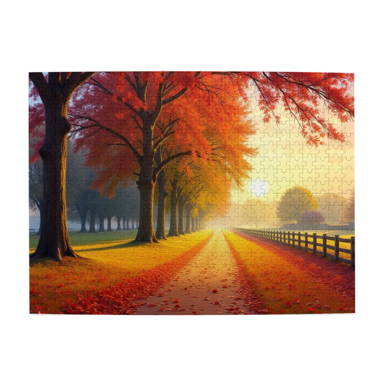 Autumn Path 500Piece Adult Jigsaw Puzzle Relaxing Fall Scenery， Vibrant ...