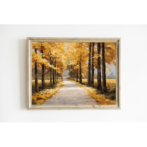 Autumn Path Print Poster Moody Fall Print Poster Dark Autumn Decor ...