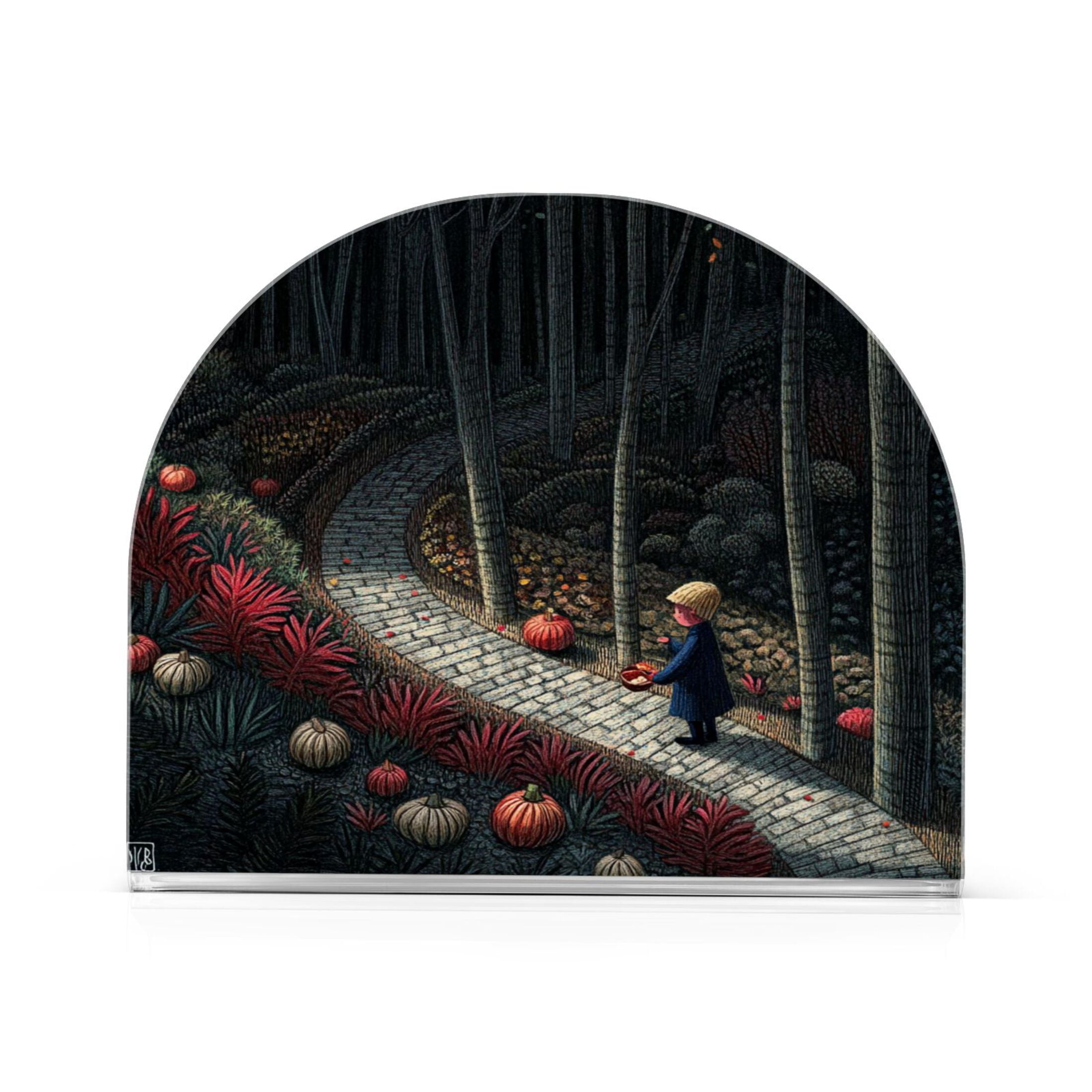 Autumn Path Thick U Shape Acrylic Napkin Holder Non Slip Space Saving ...