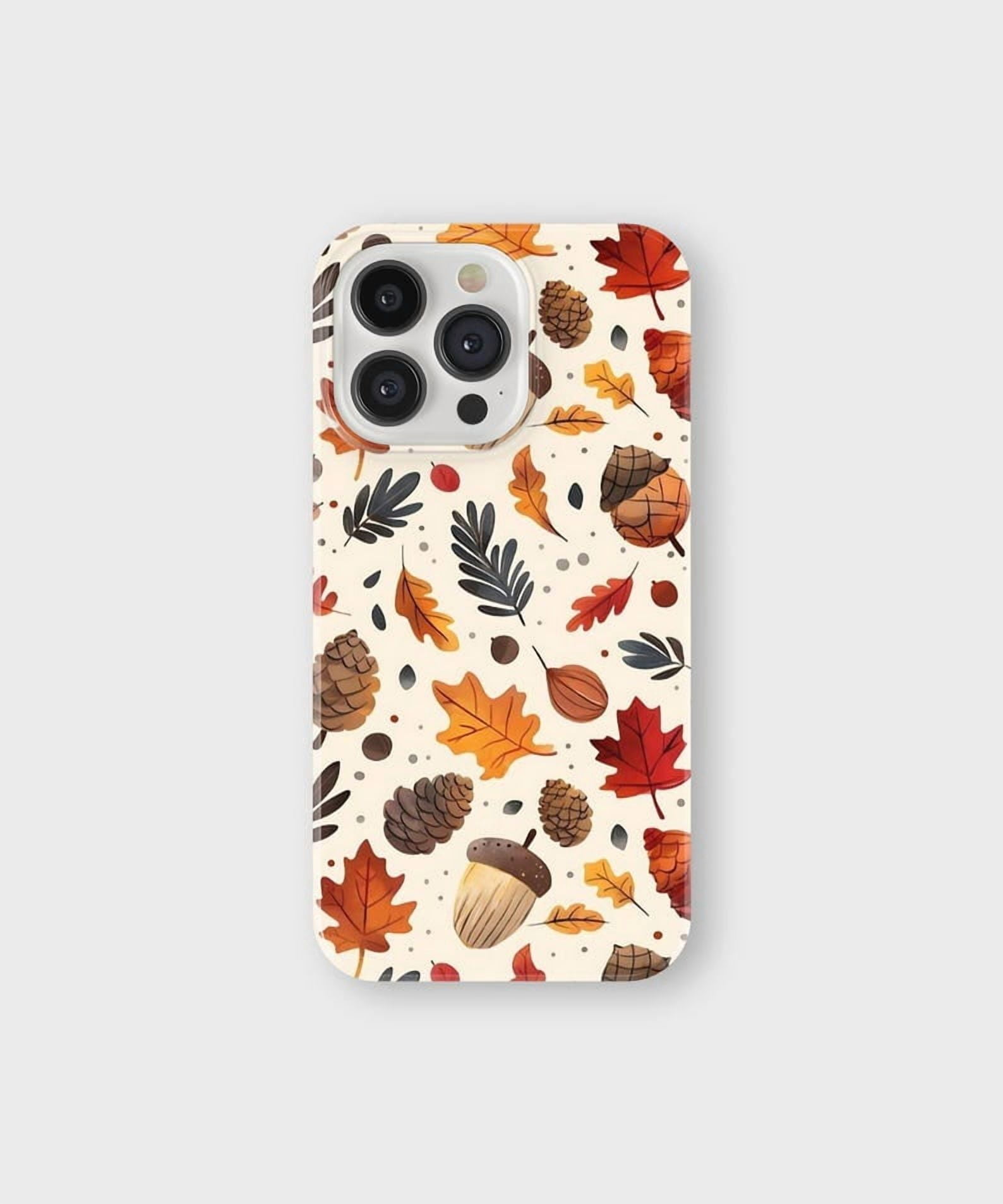 Autumn Phone Case with Fall Leaves, Pumpkin, and Coffee Design for 11 ...