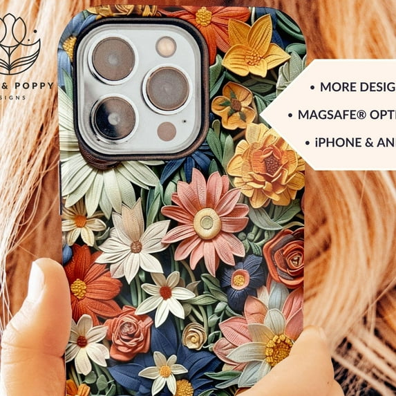 Autumn Phone Case with a Boho Floral Pattern for the Fall Season for 17 ...