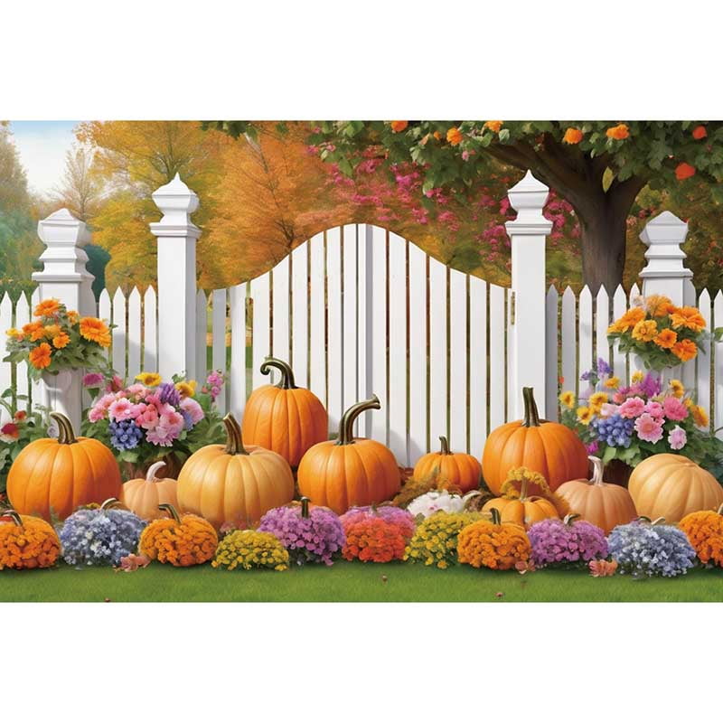 Autumn Photo Studio Background Thanksgiving Gard Fce Flower Backdrop ...